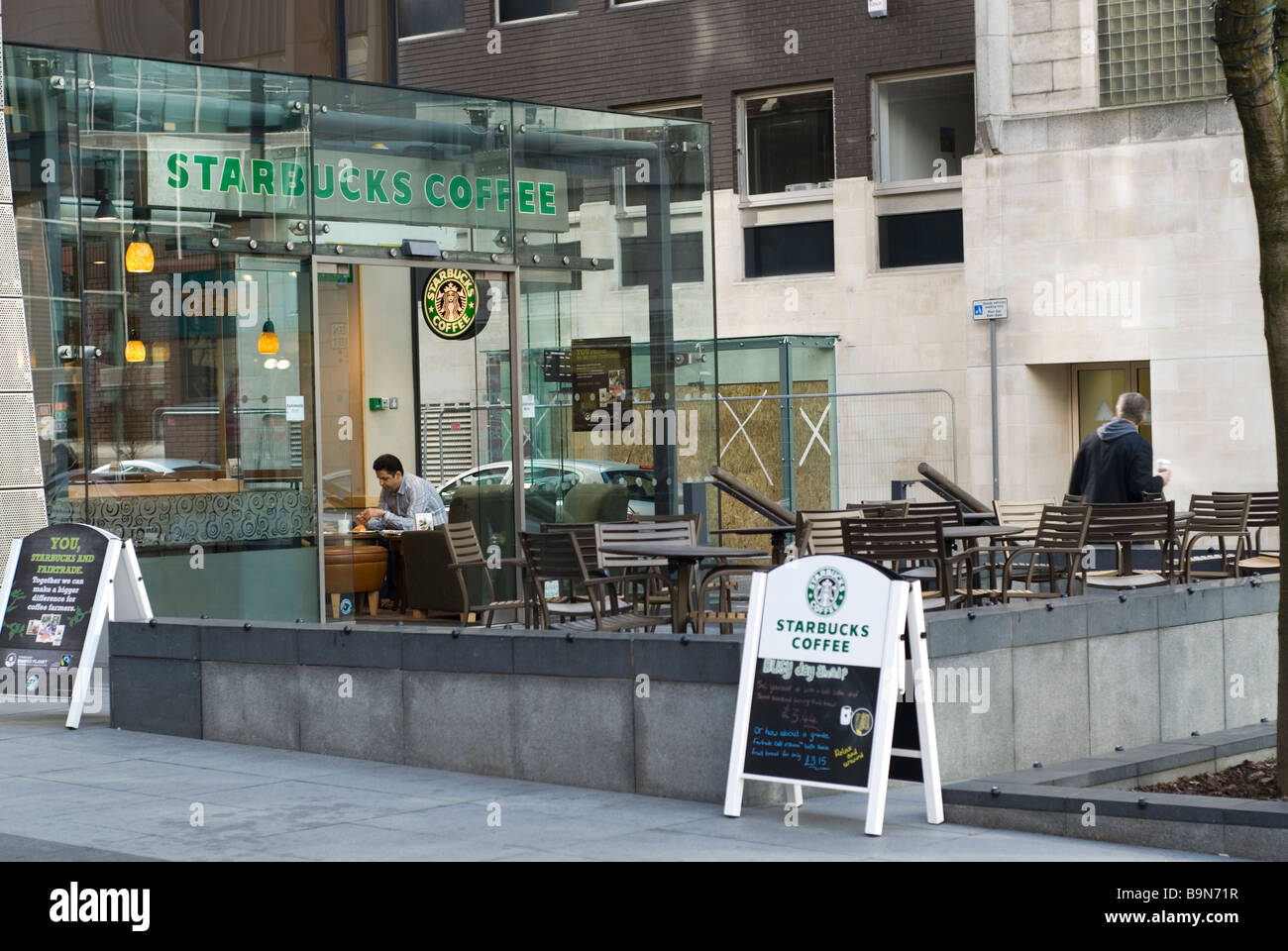 Starbucks Coffee store exteriors in Manchester city centre UK Stock ...