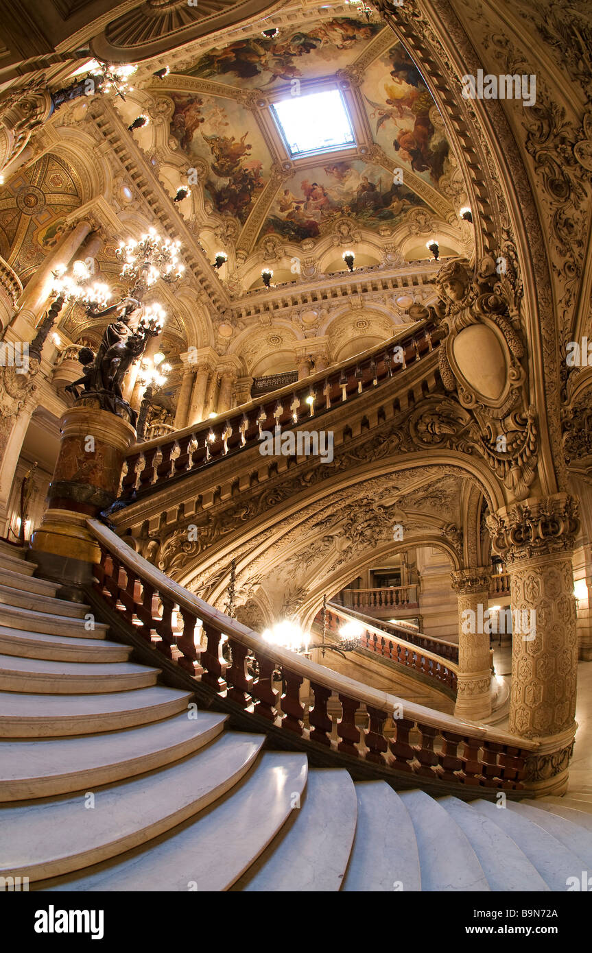 France, Paris, Garnier Opera house, the staircase Stock Photo - Alamy