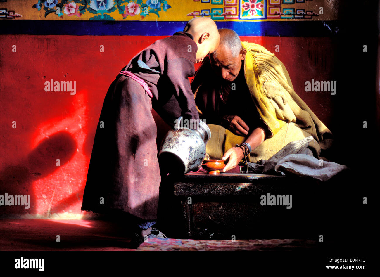 India, Jammu and Kashmir, Ladakh, Nubra Valley, Diskit Buddhist ...