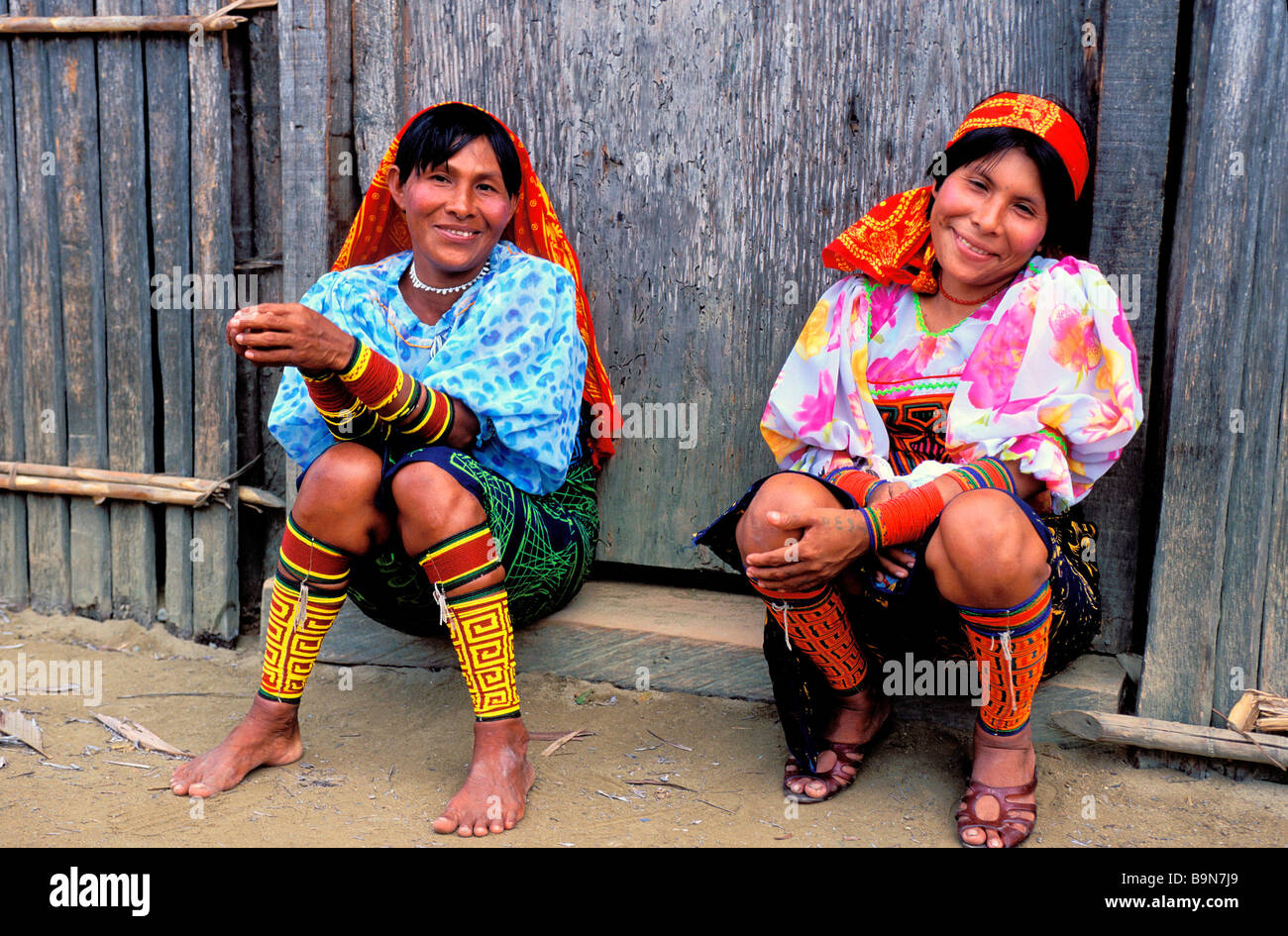 Panama, San Blas Archipelago, Rio Sidra island, Mamardup village, Kuna ...