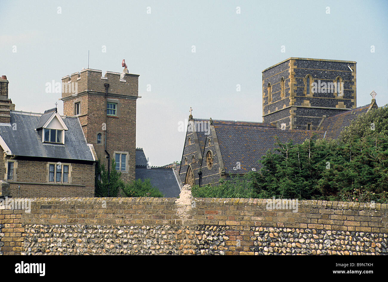 Ramsgate, Kent. The Grange, left, and St Augustine's Abbey, Roman ...