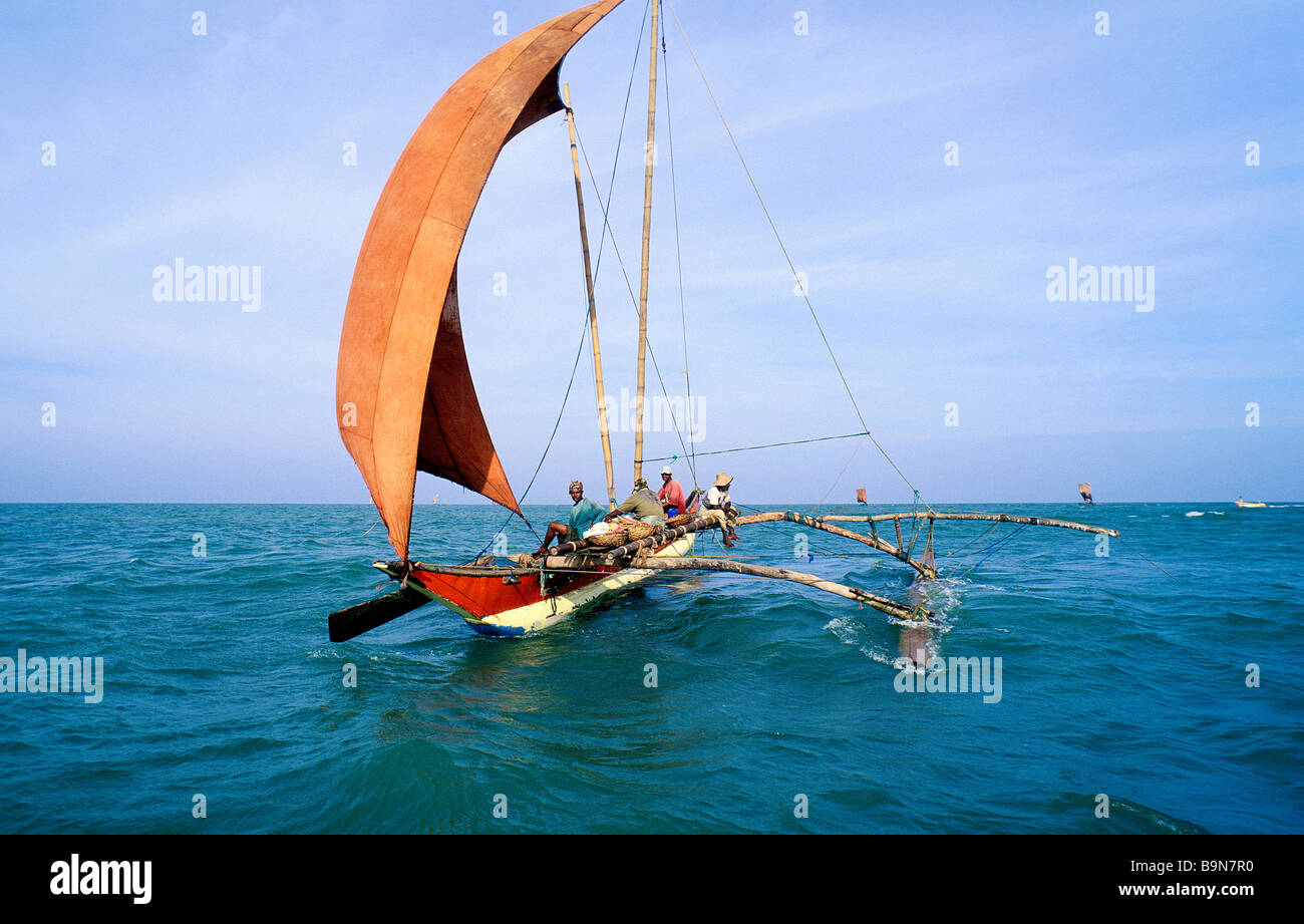 Sri Lanka, Western Province, Negombo, traditional boat Stock Photo - Alamy