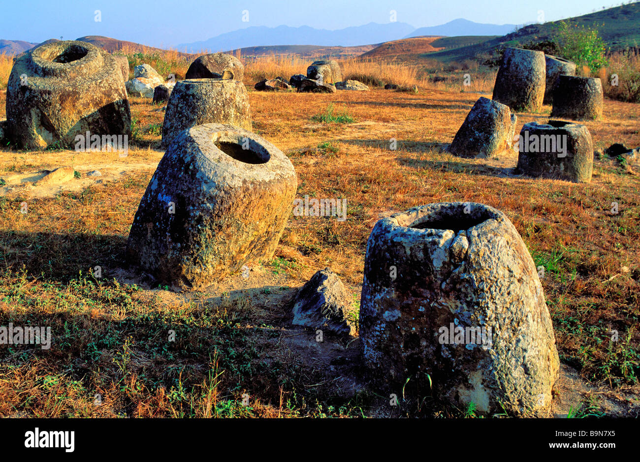 Laos, Xieng Khuang Province, Plain of Jars Stock Photo - Alamy