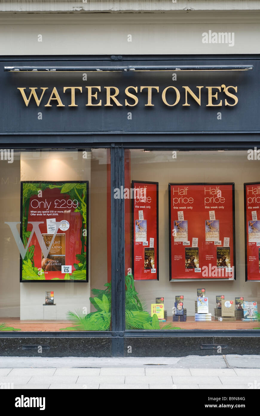 Waterstones bookshop on Deansgate Manchester city centre UK Stock Photo ...