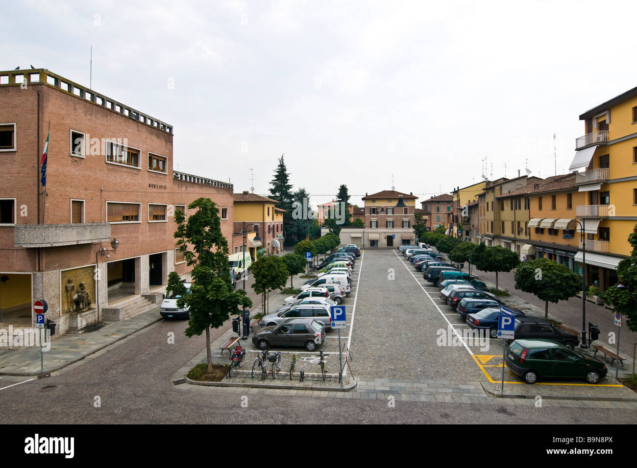 City Hall Square Spilamberto Modena Italy Stock Photo - Alamy