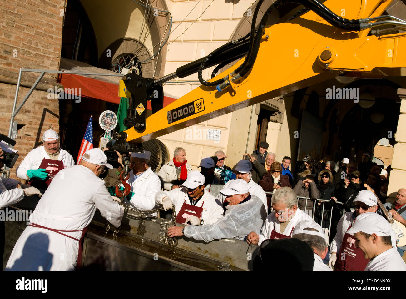 The biggest zampone of the world processing of giant zampone ...