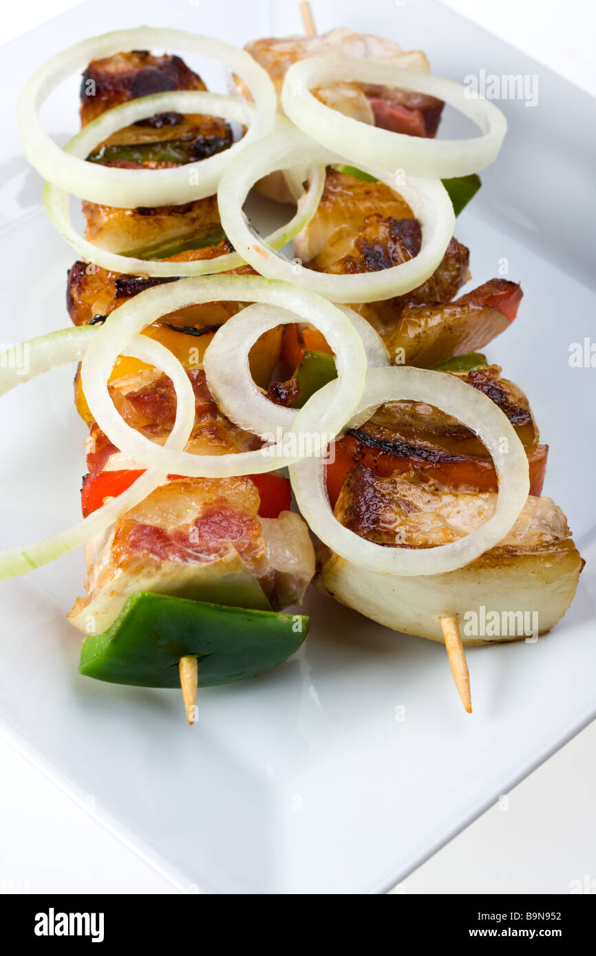 shashlik on a plate Stock Photo - Alamy