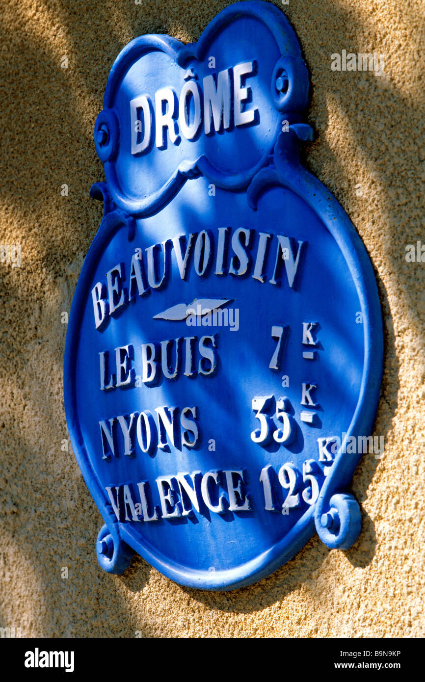 France, Drome, Drome Provencale, sign Stock Photo - Alamy