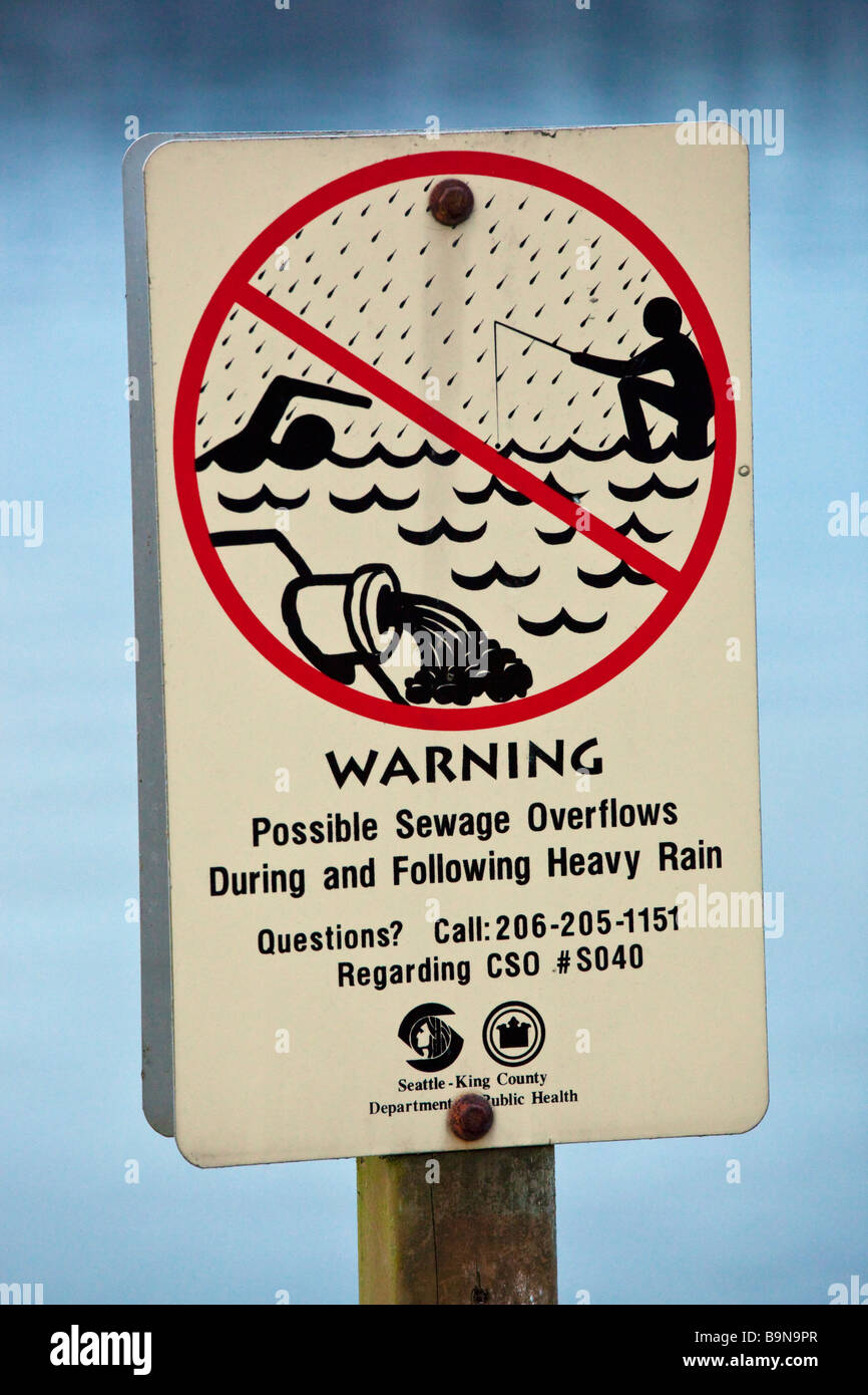 Sewage overflow sign hi-res stock photography and images - Alamy