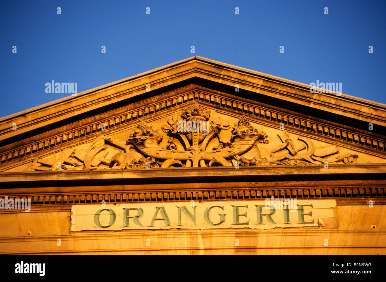 France, Paris, Jardin des tuileries, L'Orangerie built in the Second ...
