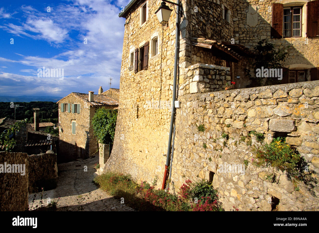 France, Drome, Drome Provencale, Mirmande, labelled Les Plus Beaux Villages de France (The Most ...