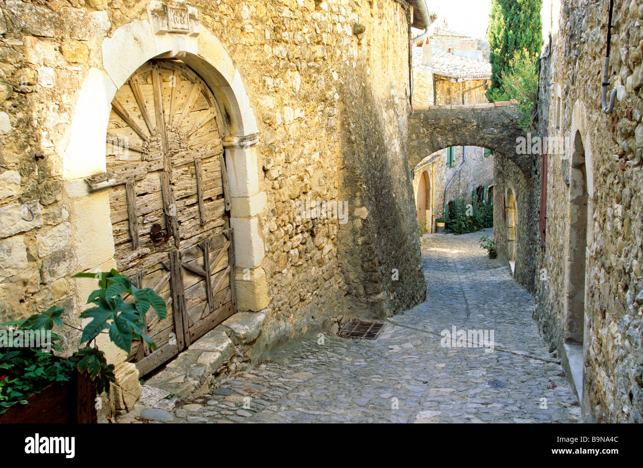 France, Drome, Drome Provencale, Mirmande, labelled Les Plus Beaux Villages de France (The Most ...