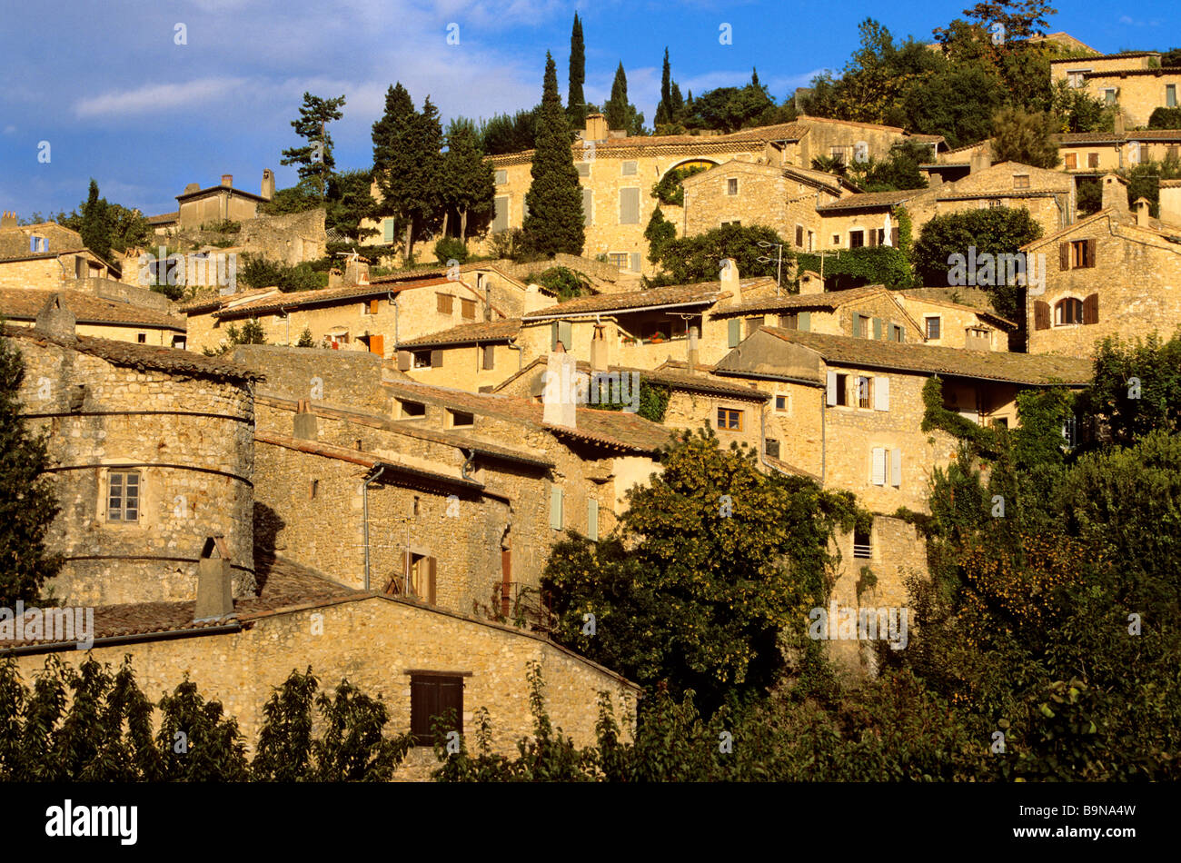 France, Drome, Drome Provencale, Mirmande, labelled Les Plus Beaux Villages de France (The Most ...