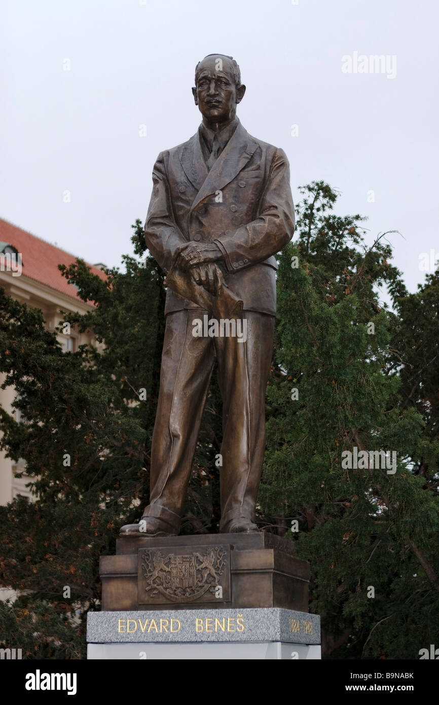 Edvard Benes monument in Prague,Czech republic Stock Photo - Alamy