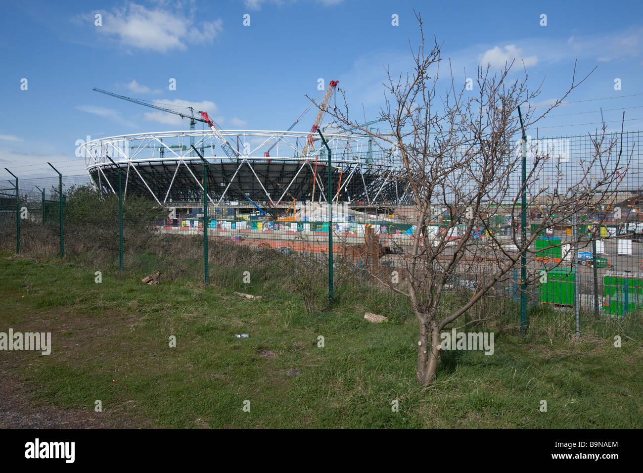 The London 2012 Olympic stadium under construction March 2009 Stratford ...
