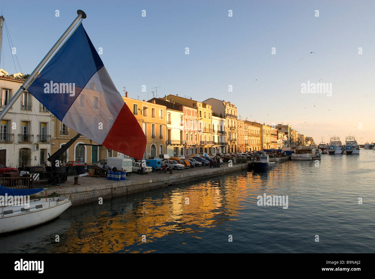 France, Herault, Sete, French flag Stock Photo - Alamy