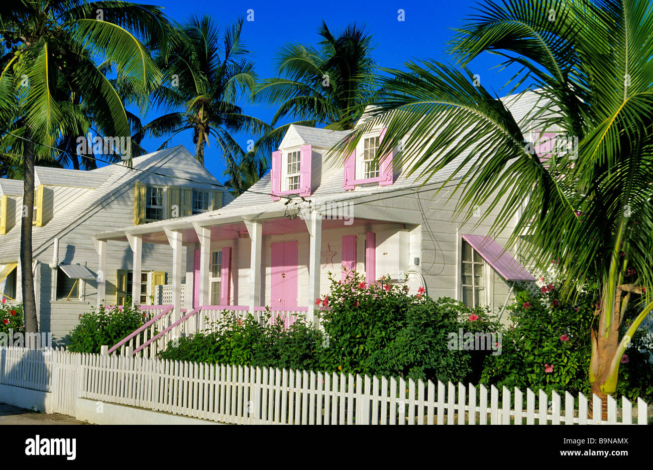 Bahamas, Harbour Island, colonial architecture Stock Photo - Alamy