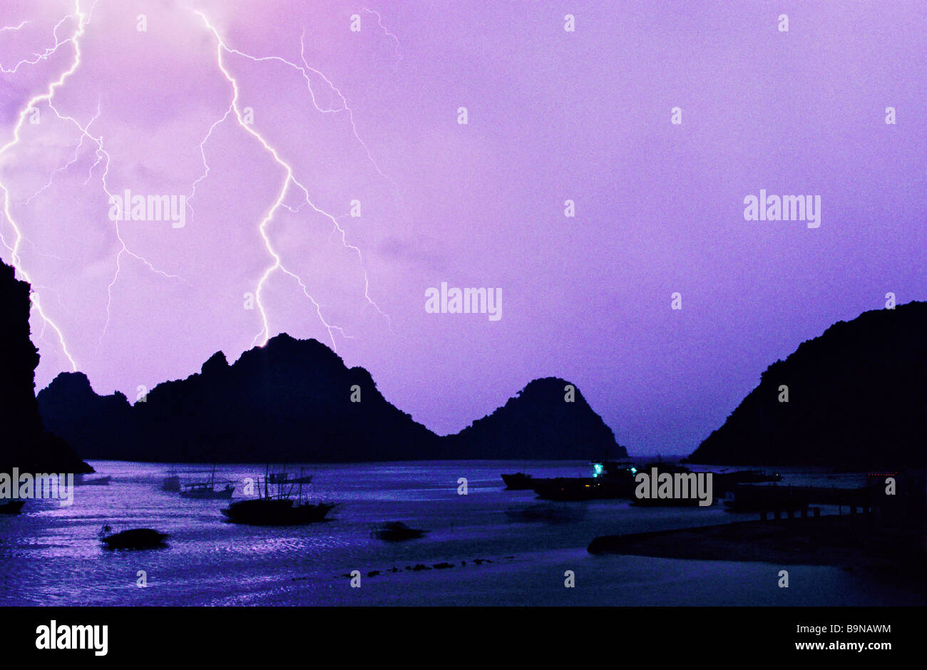 Vietnam, Halong Bay classified World Heritage by UNESCO, tropical storm ...