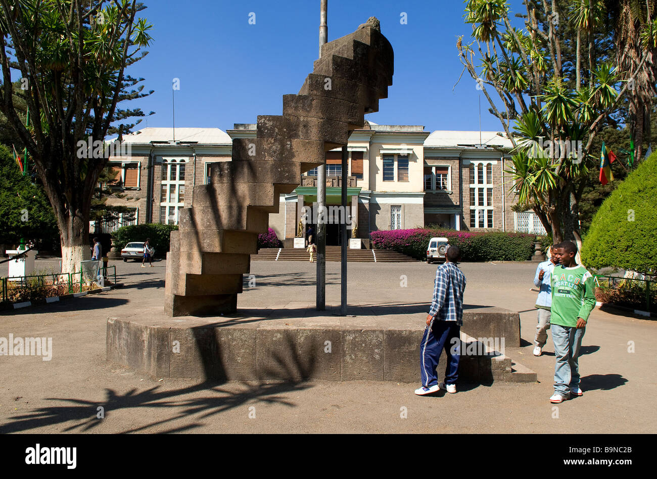 Ethiopia, Addis Ababa, the staircase built by the Italians, a symbol of ...