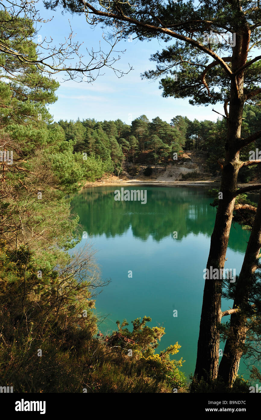 Blue Pool Furzebrook Dorset Stock Photo - Alamy