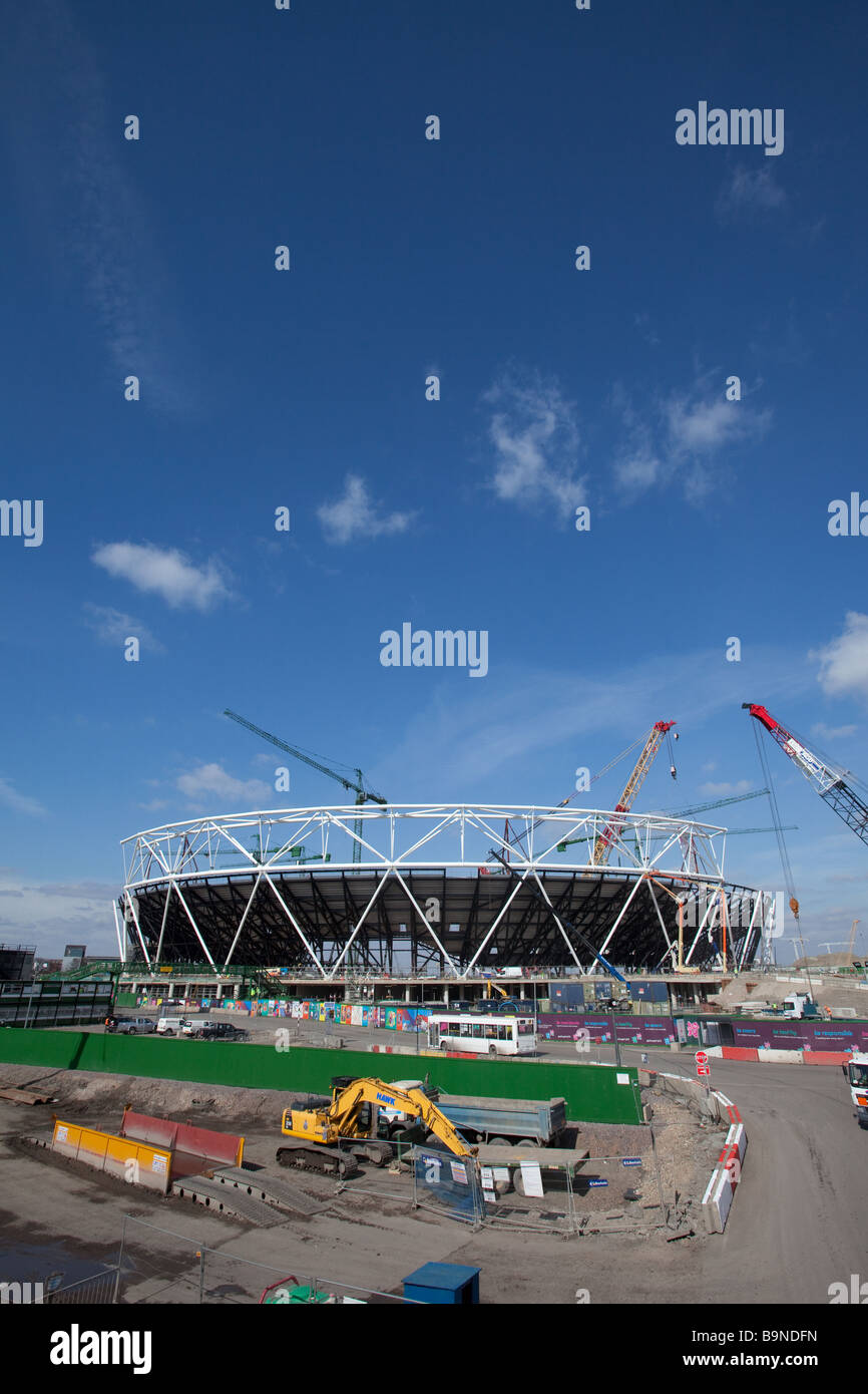 London 2012 Olympic stadium under construction March 2009 Stratford ...