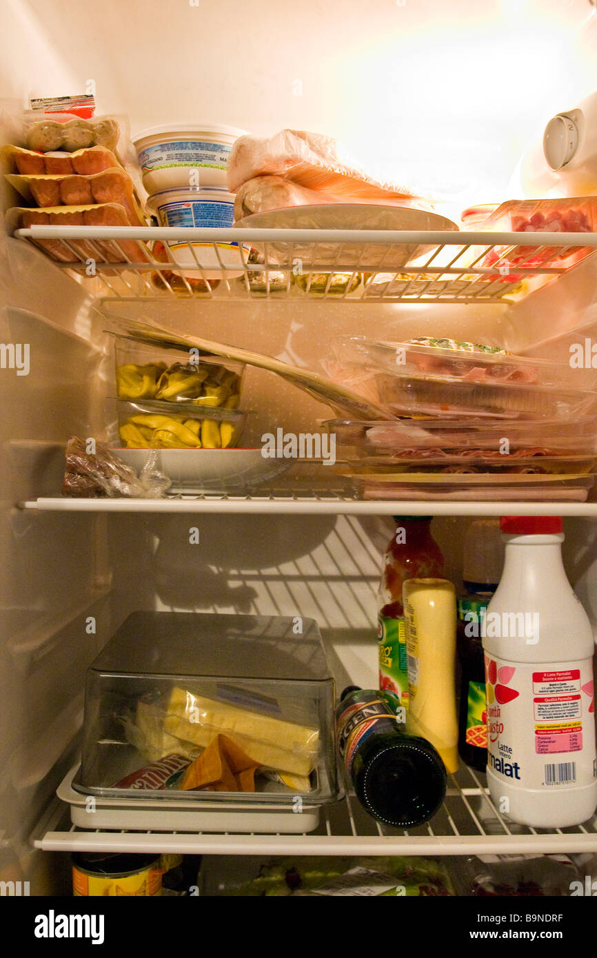 Food in the refrigerator Stock Photo - Alamy