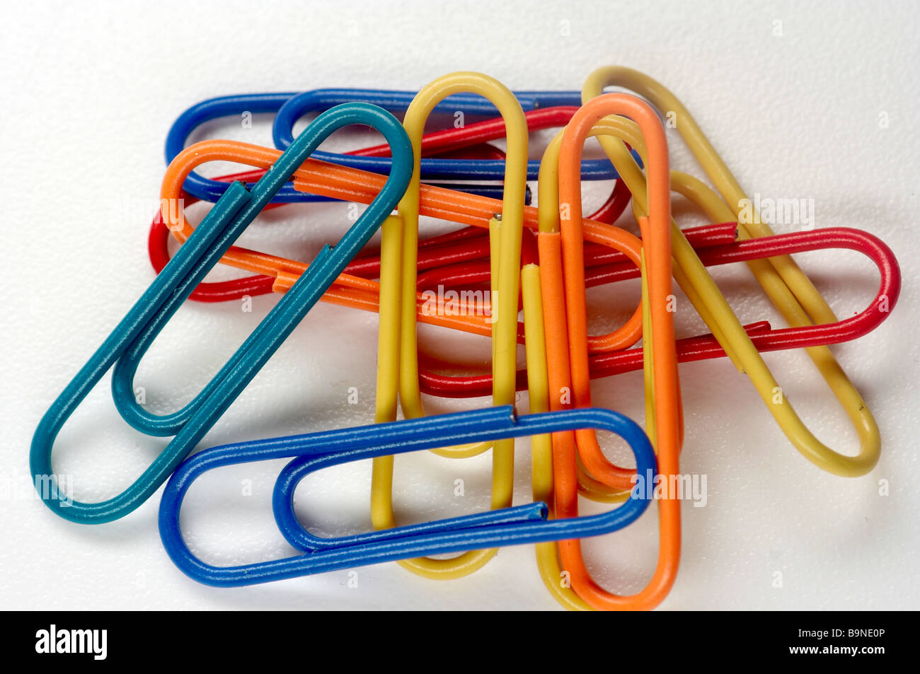 a lot of coloured paper clips Stock Photo - Alamy