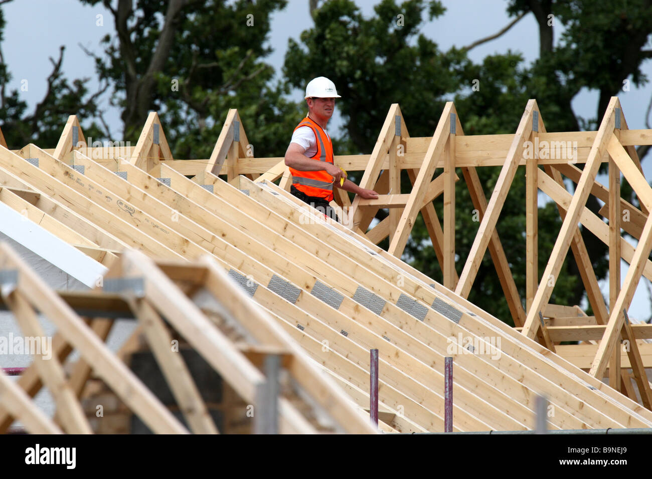 New housing estate being built by builders Stock Photo - Alamy