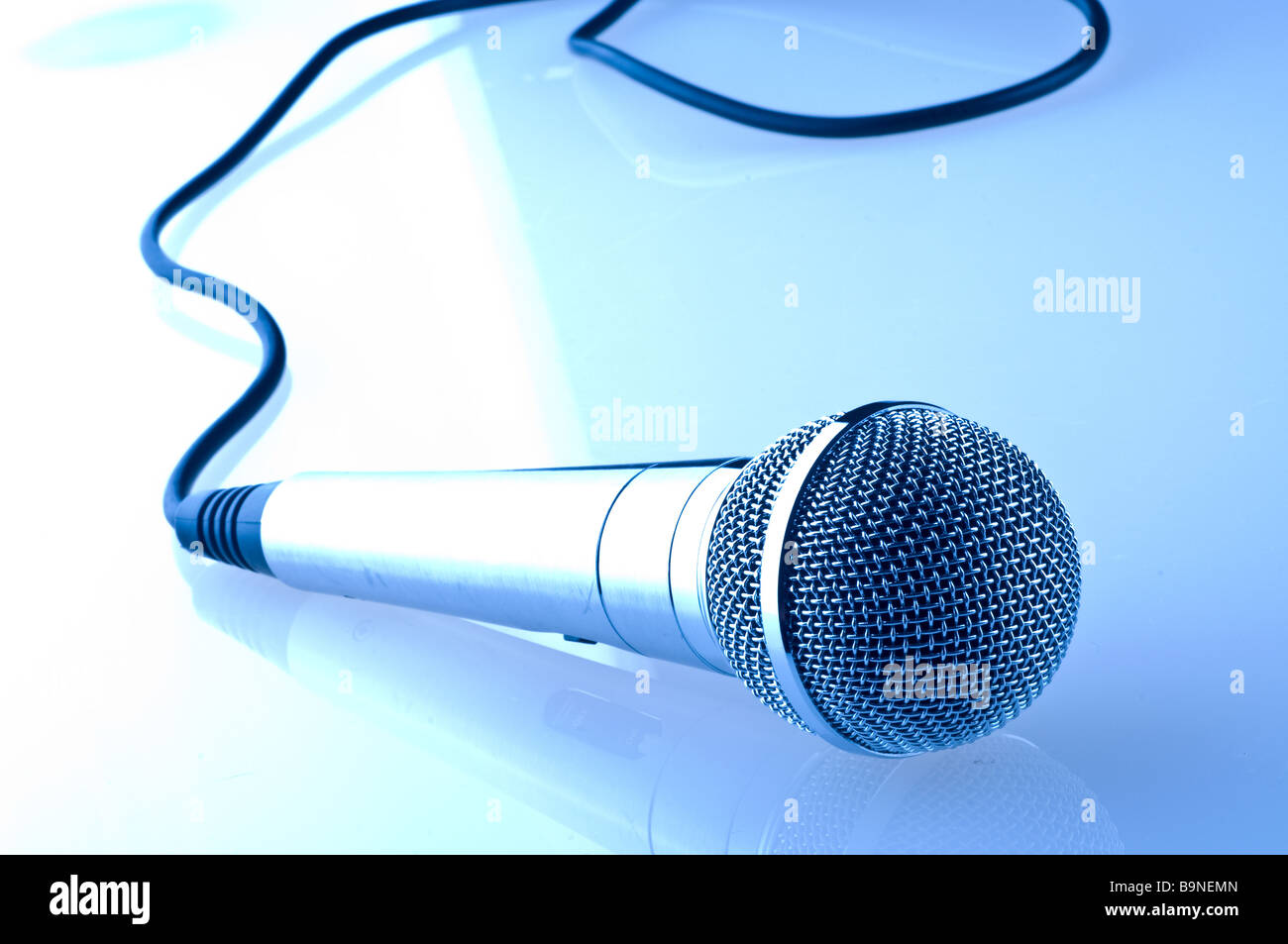 Microphone on white isolated Stock Photo - Alamy