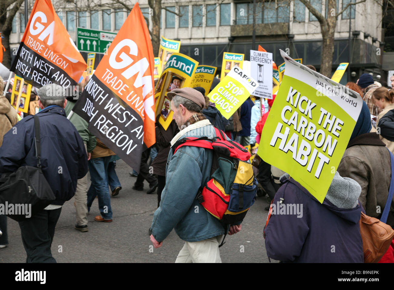 Put people first demonstration in London Stock Photo - Alamy