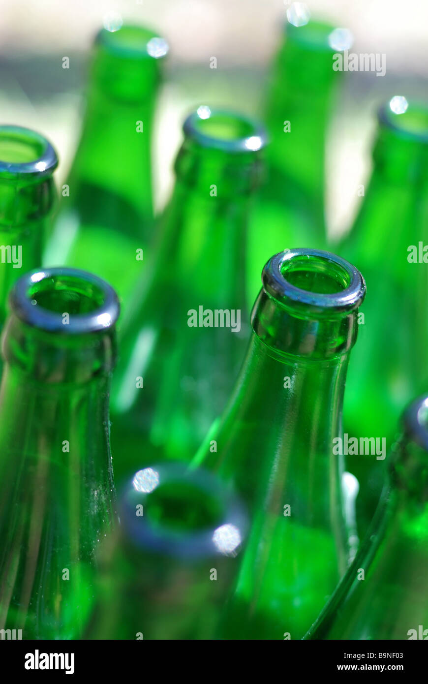 Bottle Empty bottles from under beer with effect of degradation Stock ...