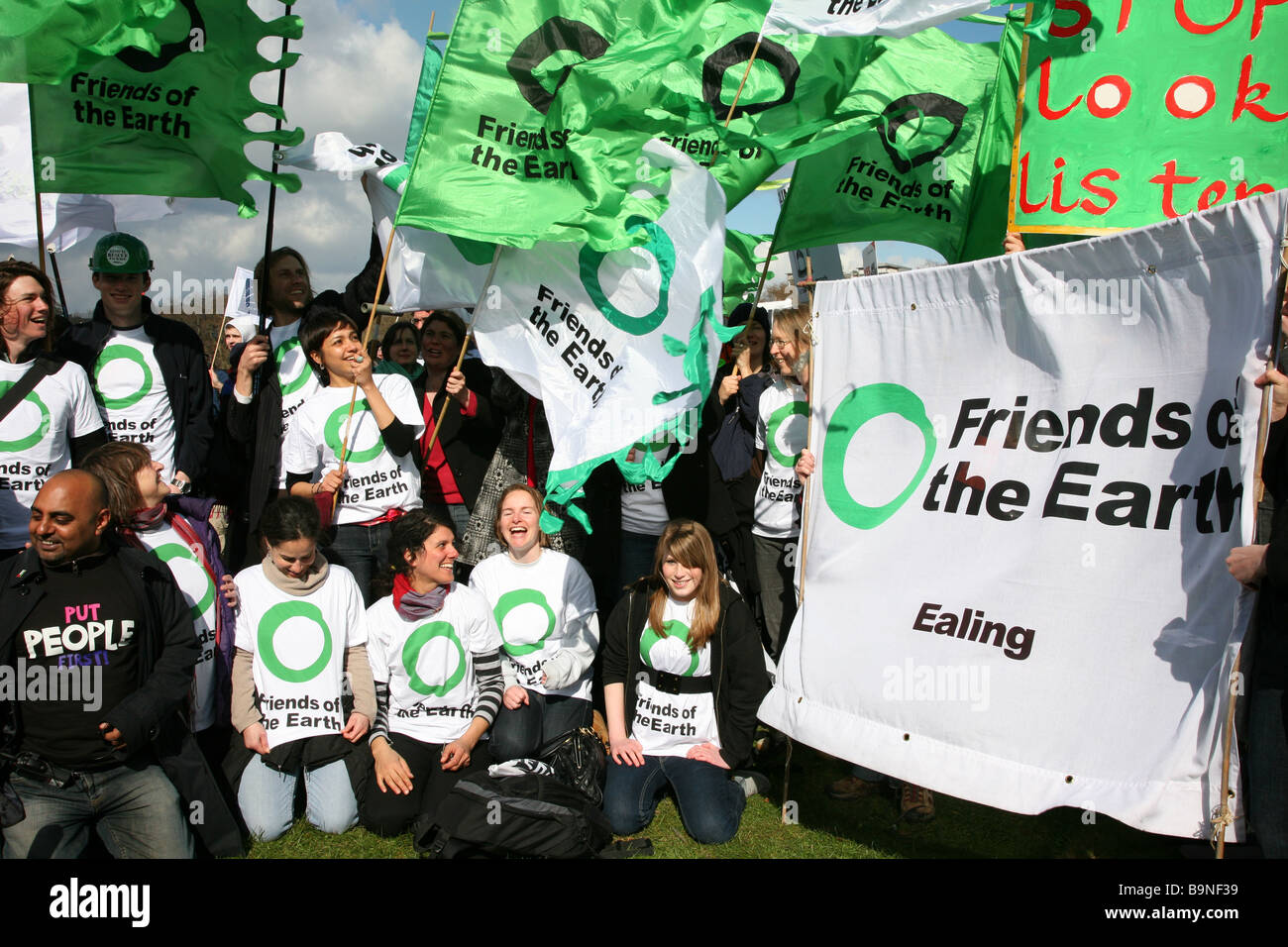 Friends earth protest hi-res stock photography and images - Alamy