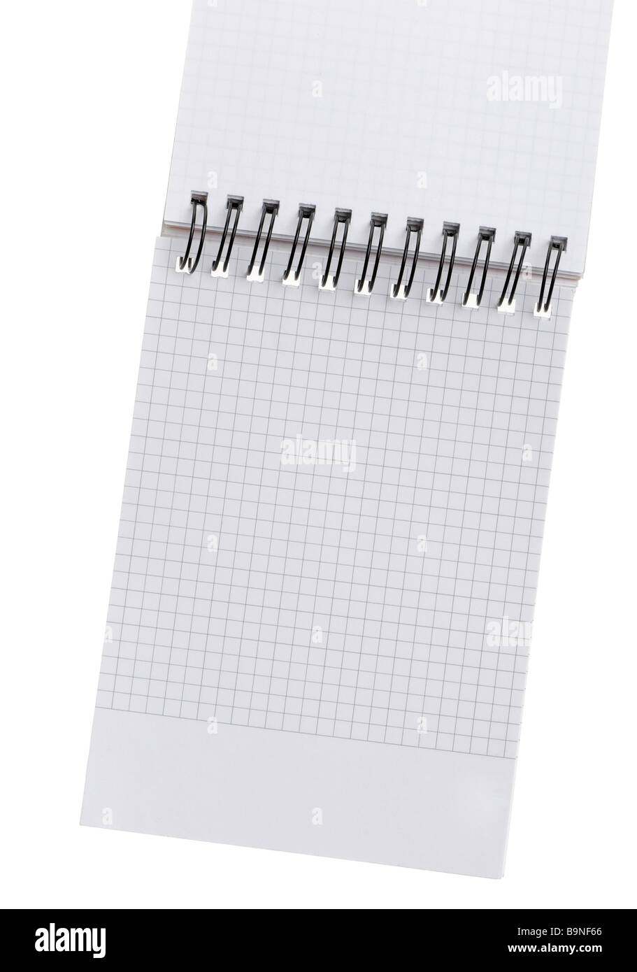 Notebook Paper sheets in a cell on a spiral Stock Photo - Alamy