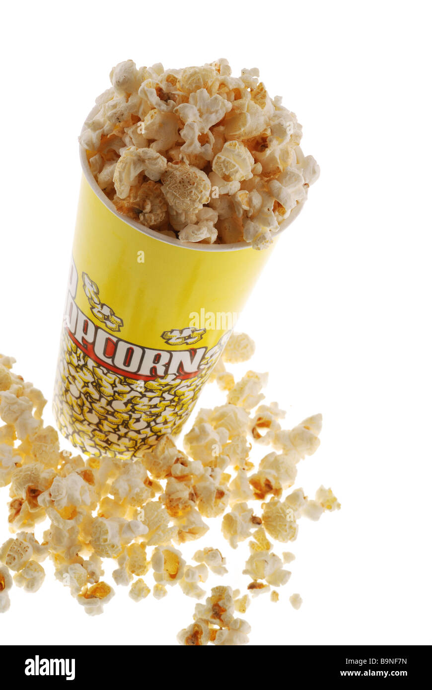 Popcorn Grains of corn are isolated on a white background Stock Photo ...