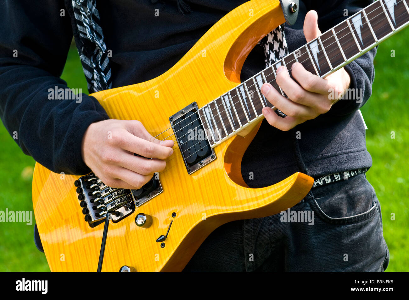 young guitarist guitar musical instruments musician musicians Stock ...