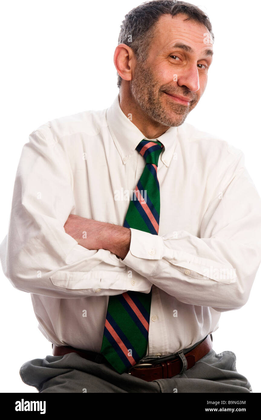 executive corporate manager middle age senior man smiling confident ...