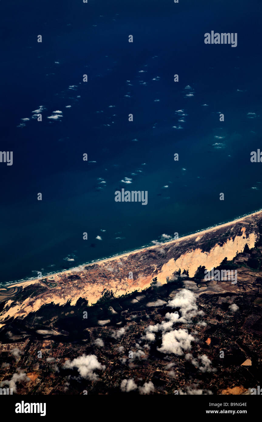 Aerial view of brazilian Atlantic coast state Ceará Brazil South ...