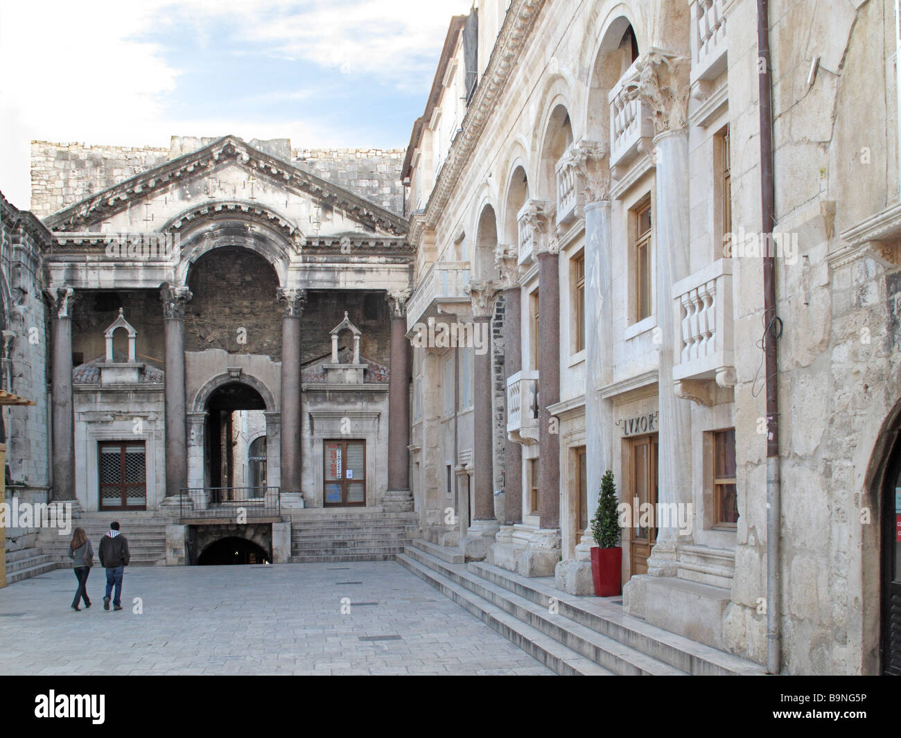 Croatia Dalmatia Split Peristil A square in Old Town it was peristyle ...