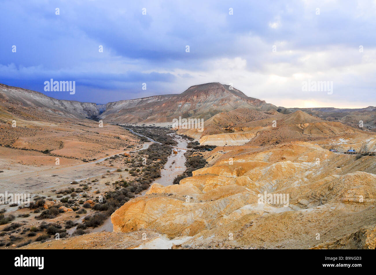 Israel Negev Flash flood in the Tzin desert river Stock Photo - Alamy