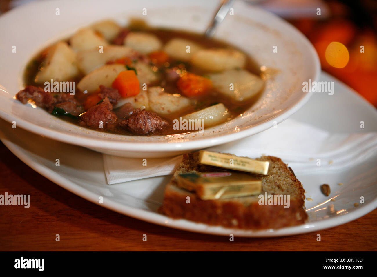 Irish stew, in restaurant in Belfast Stock Photo - Alamy