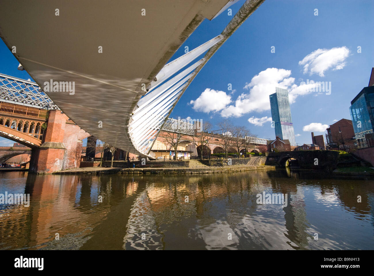Manchester Castlefield District - view from under Merchant's Bridge ...