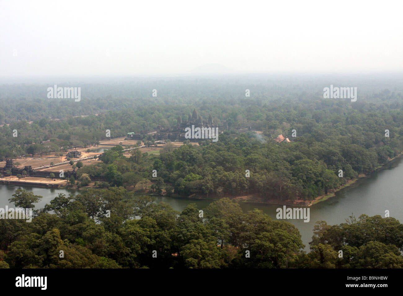 arial view of temple at angkor wat cambodia Stock Photo - Alamy