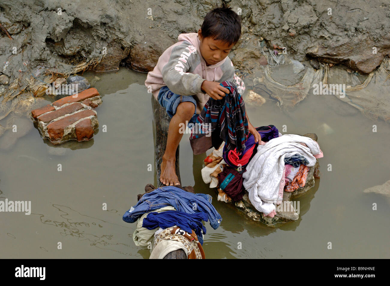 washing clothes at river Irrawaddy Burma Stock Photo - Alamy