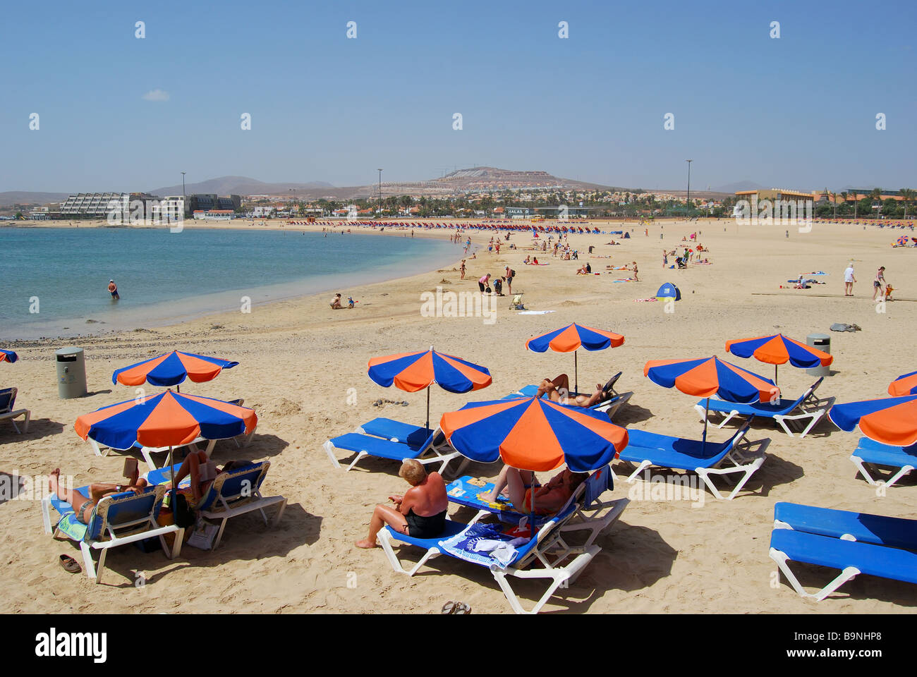 Beach view, Caleta Beach, Caleta de Fuste, Fuerteventura, Canary ...