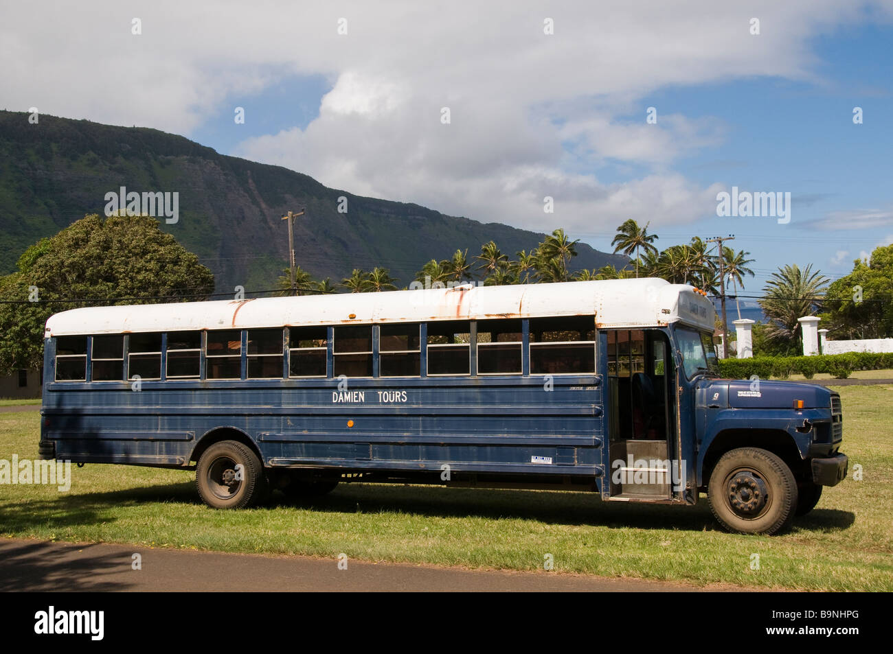 Damien Tours bus, Kalaupapa National Historical Park, Molokai, Hawaii ...