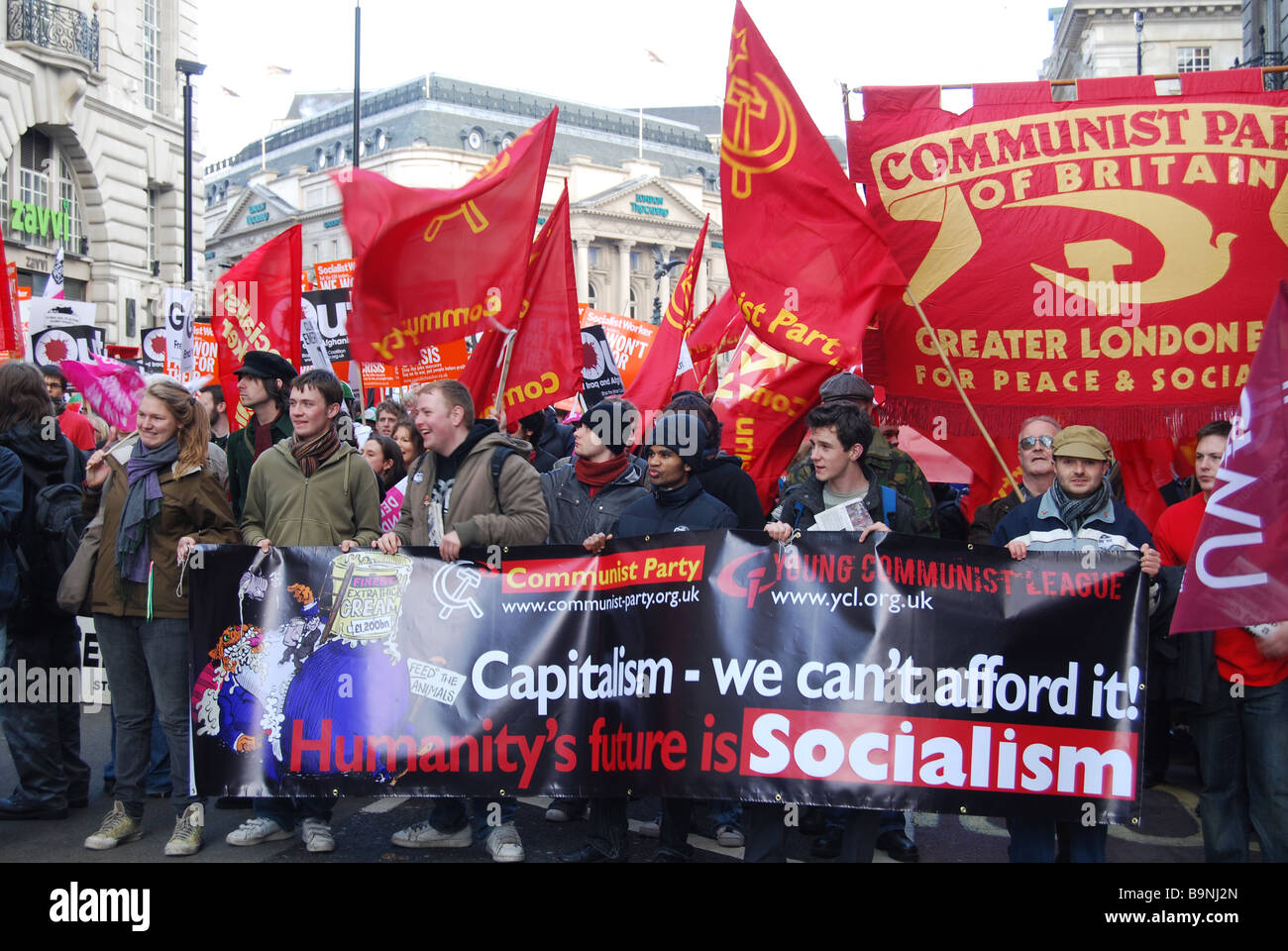G20 Protest March London 2009 Stock Photo - Alamy