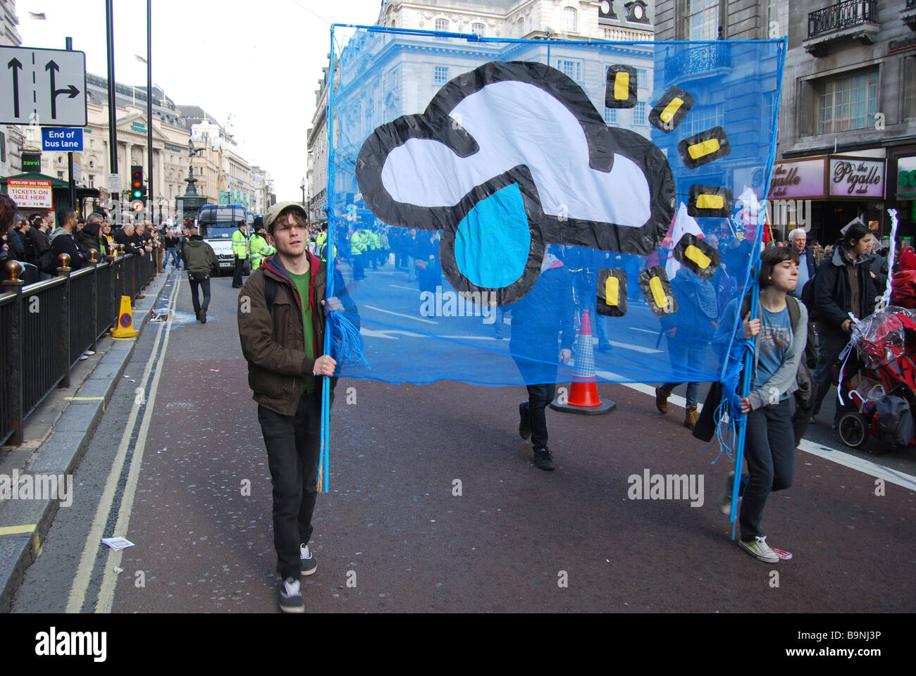 G20 Protest March London 2009 Stock Photo - Alamy