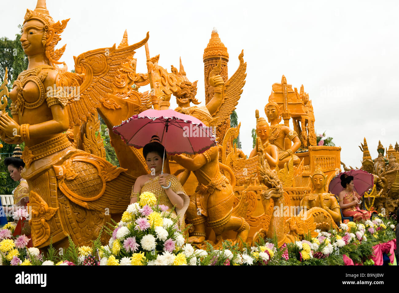 Khao Phansa (Candle and wax Festival) Ubon Ratachatani Thailand Stock ...