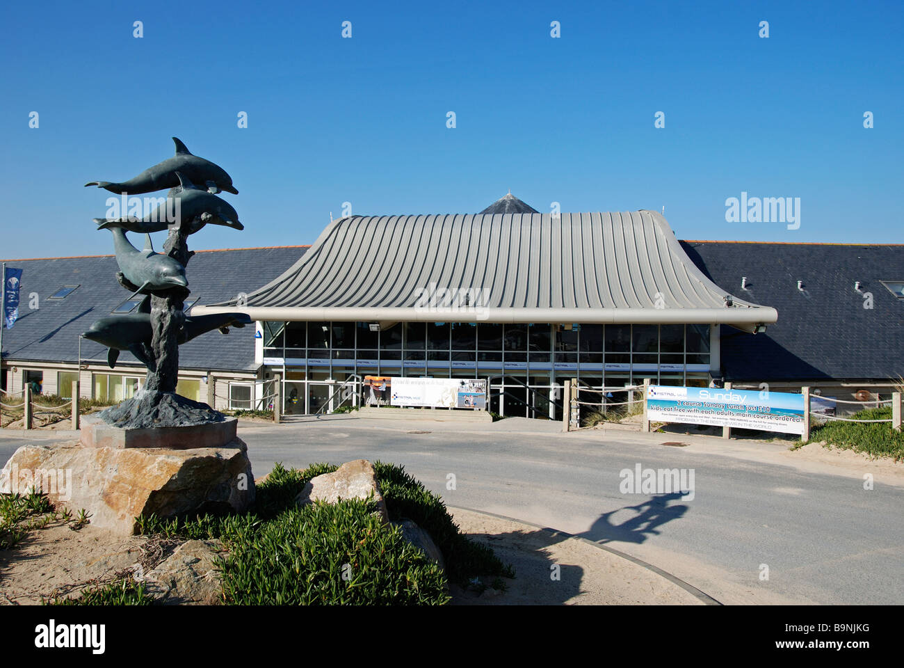 the entrance to the new cafe,shops, complex at fistral beach,newquay ...