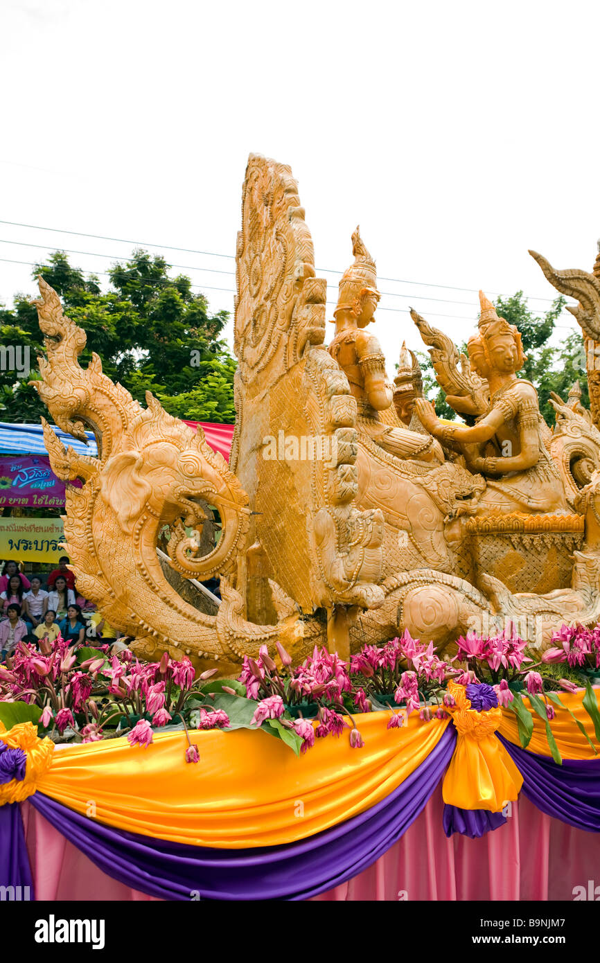 Khao Phansa (Candle and wax Festival) Ubon Ratachatani Thailand Stock ...